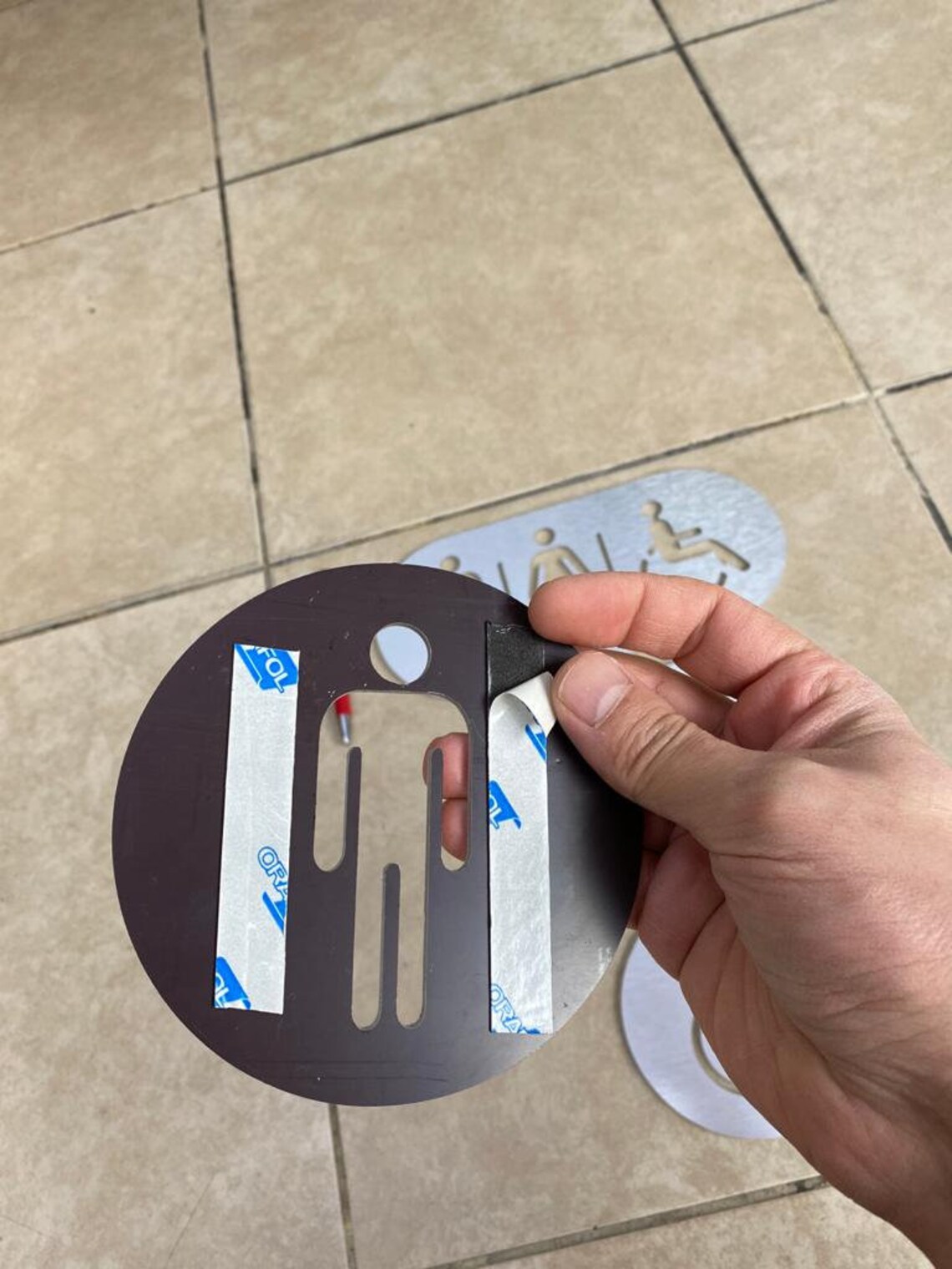 Restroom Door Sign Laser Cut Metal Male Female and - Etsy