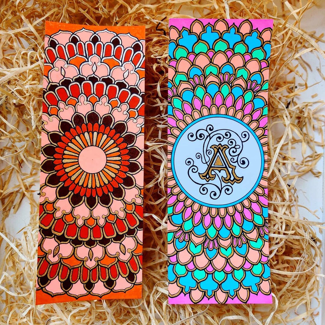 Mandala Bookmarks, Pastel Bookmarks, Handmade Bookmarks, Christmas ...