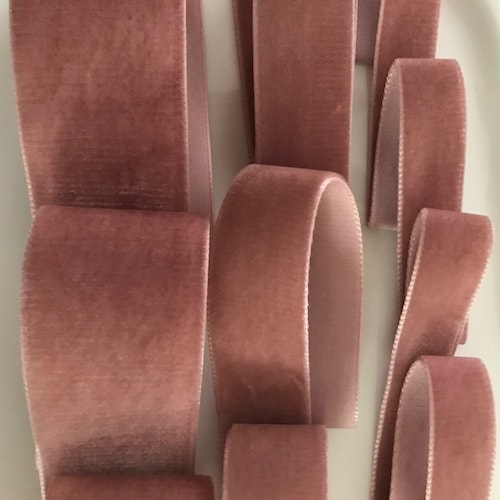 Colonial Rose Velvet Ribbon in Different Widths | Etsy