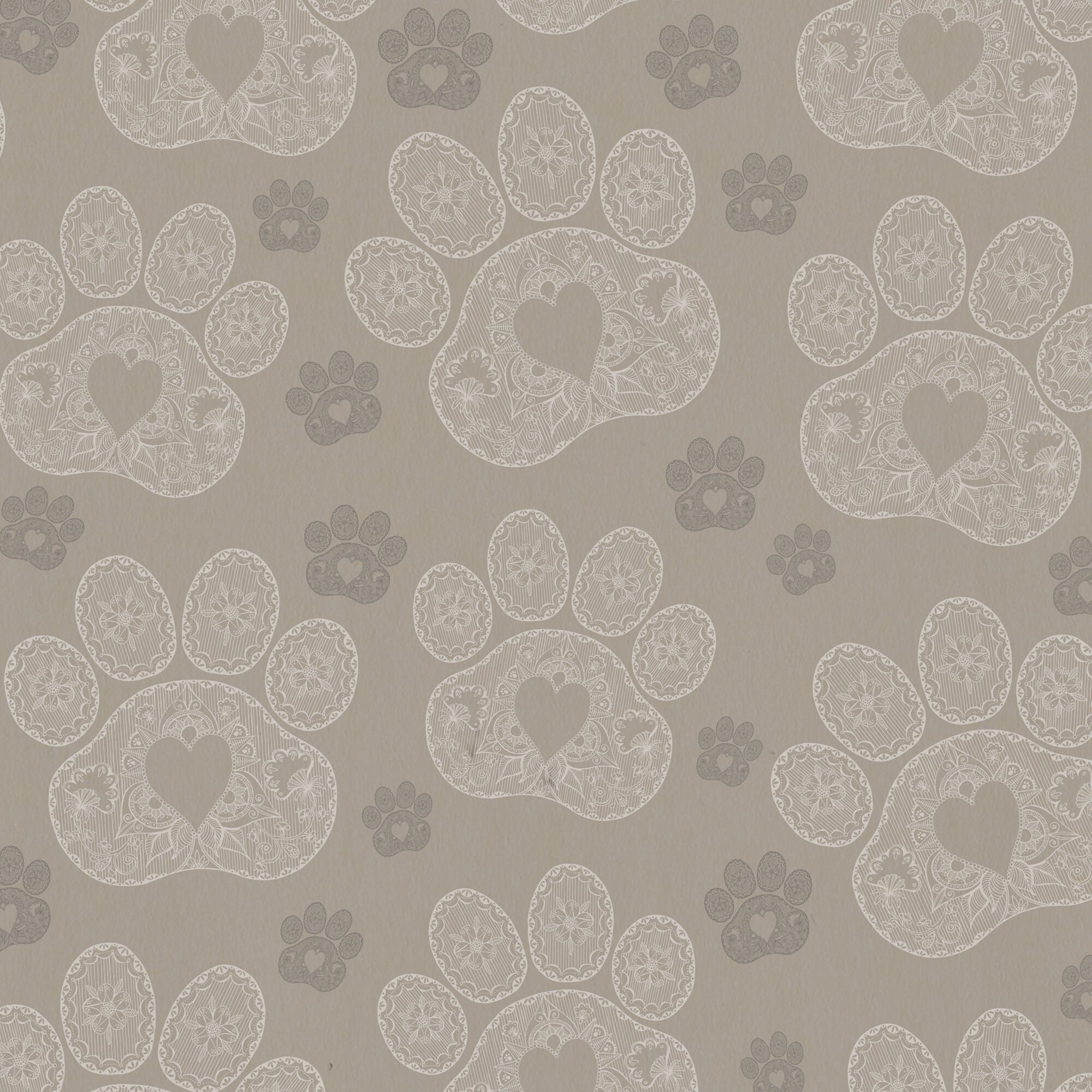 Dog Paw Print Wrapping Paper Four Sheets of Our Natural Clay - Etsy UK