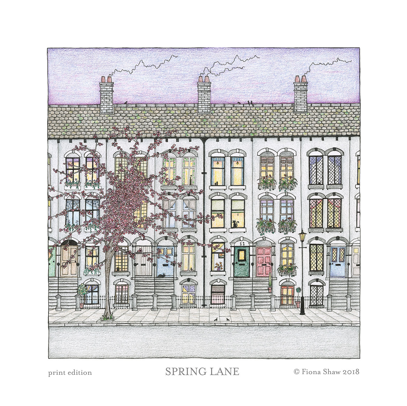Spring Lane Limited Edition Print - Etsy UK
