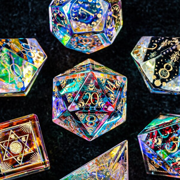 Stained Glass Rpg Dice - Etsy