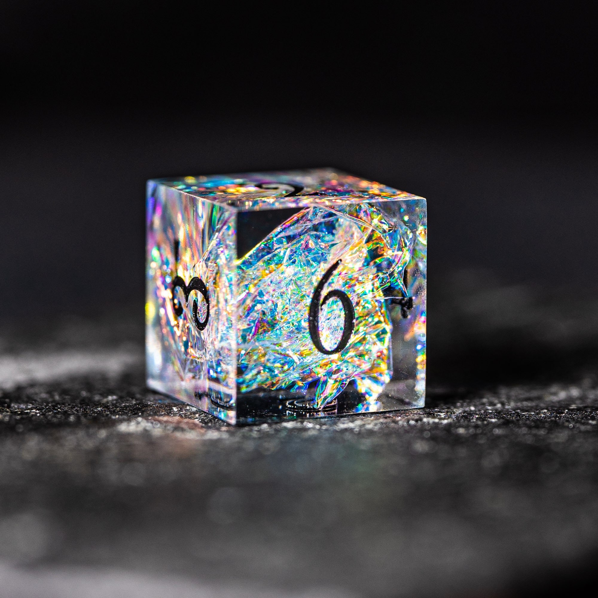 Full Set Handmade Resin Sharp Edge Dice Polyhedral Dice Set - Etsy