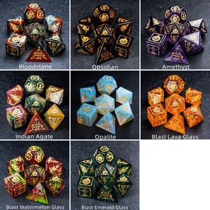 Dnd Dice Set Amethyst Polyhedral Dice Set Set Dungeons and Dragons, RPG ...