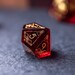Full Set Garnet Tourmaline Glass Polyhedral Dice Set Set - Etsy