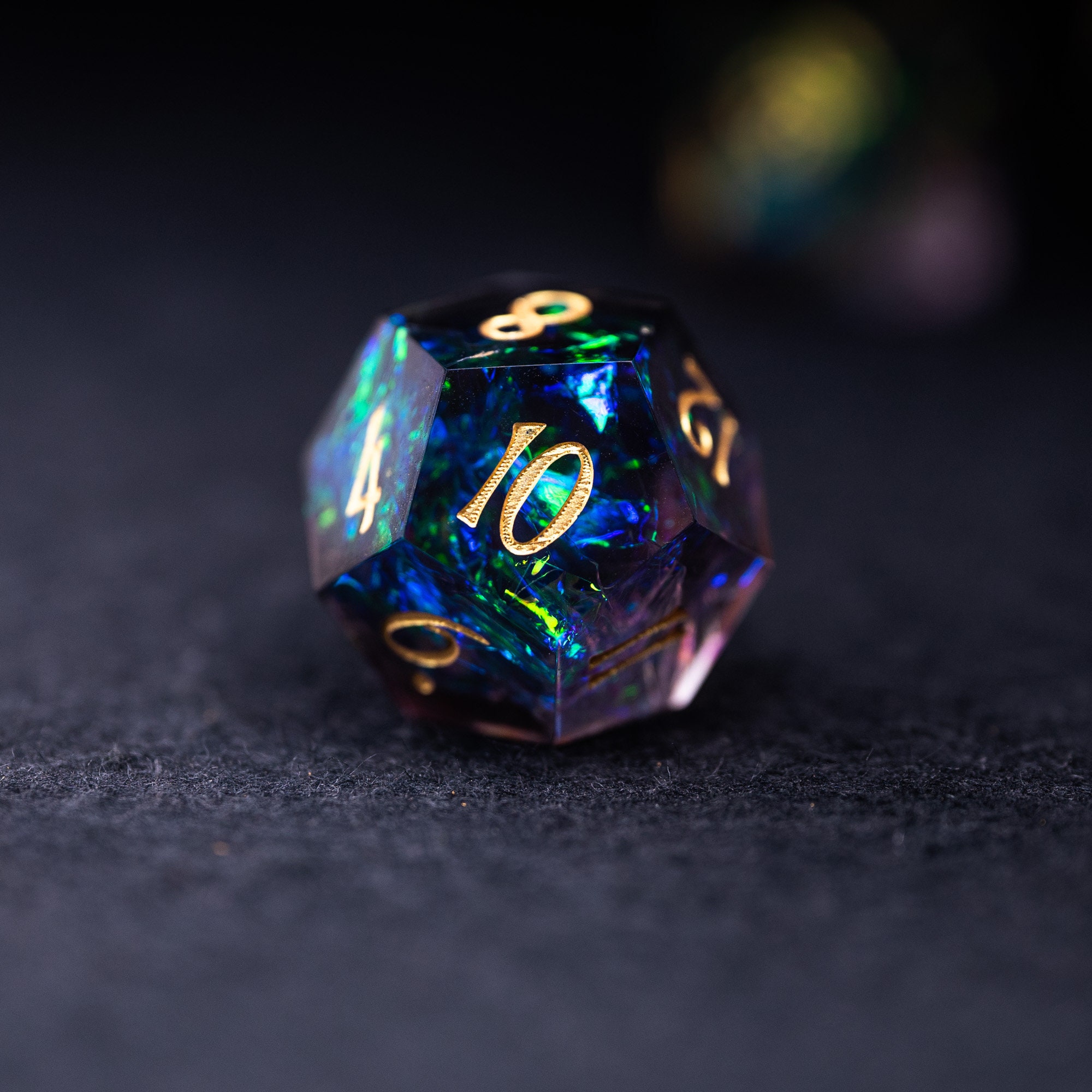 Full Set Handmade Resin Sharp Edge Dice Polyhedral Dice Set - Etsy