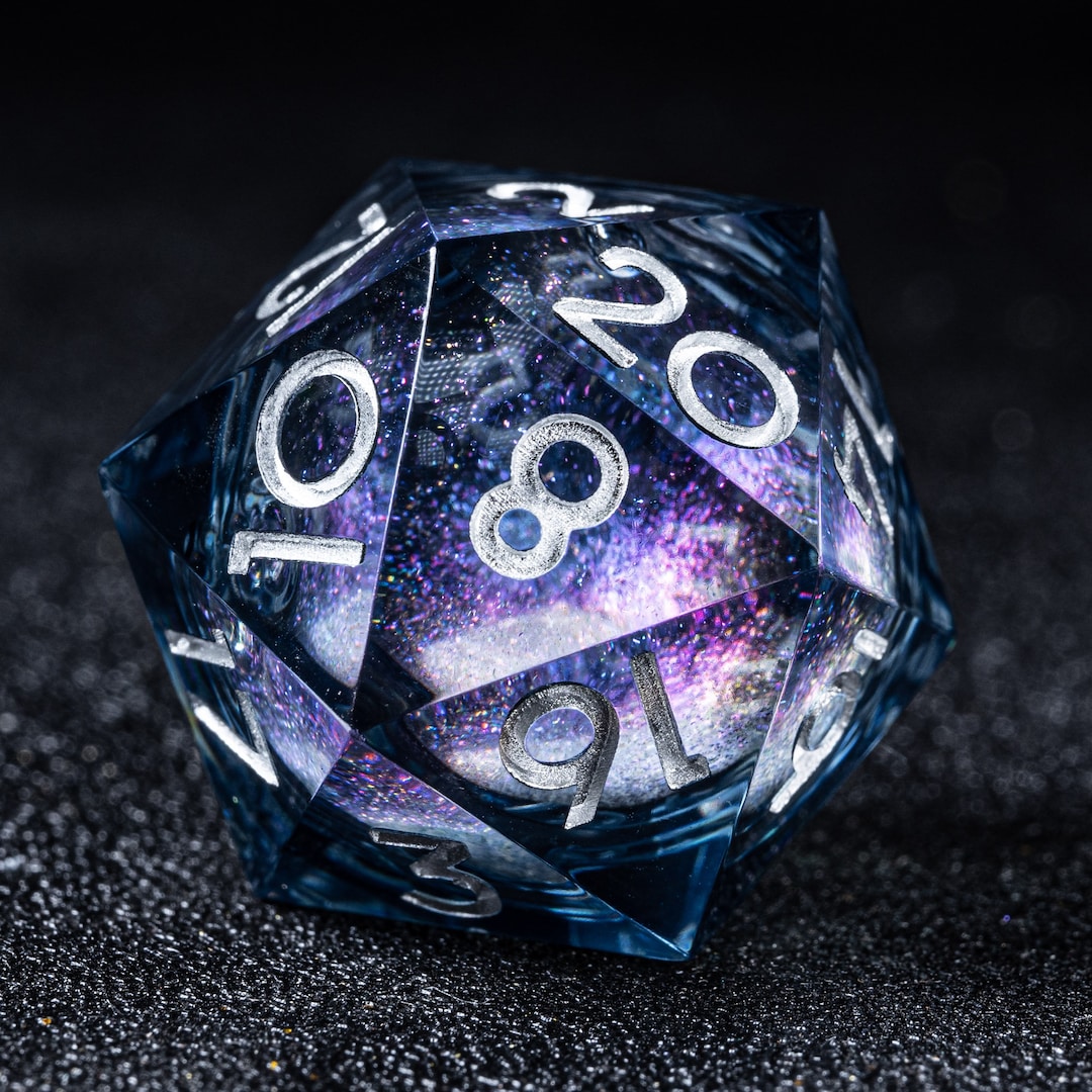 Sharp Edge Starry Liquid Heart D20 Dice Dungeons and Dragons D20, RPG ...