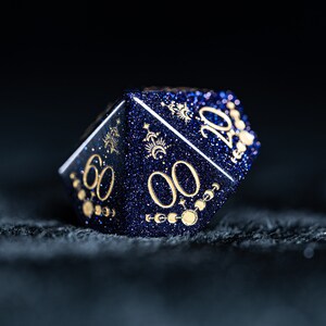 Dnd Dice Set Blue Sandstone Polyhedral Dice Set Set Dungeons and ...
