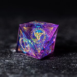 Full Set Handmade Resin Sharp Edge Dice Polyhedral Dice Set Set ...