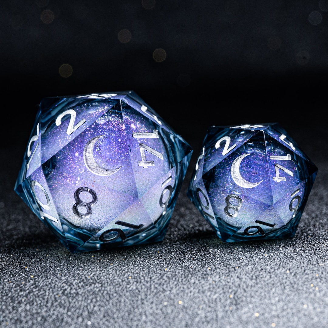 Giant 30mm Starry Liquid Core Resin D20 Dice Dungeons and Dragons D20 ...