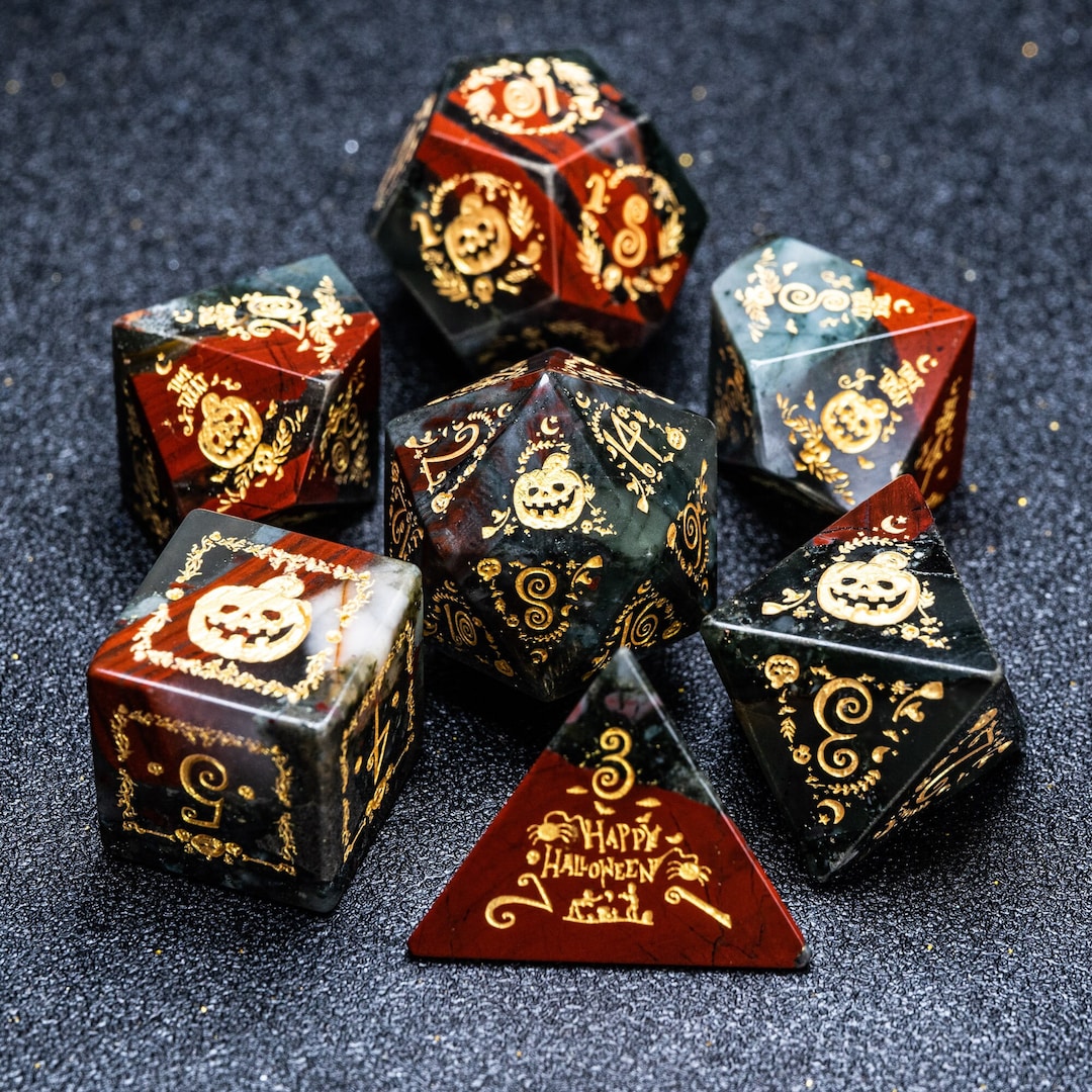 Dnd Dice Set Bloodstone Polyhedral Dice Set Set Dungeons and Dragons ...