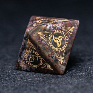 Full Set Indian Agate Polyhedral Dice Set Set Dungeons and - Etsy