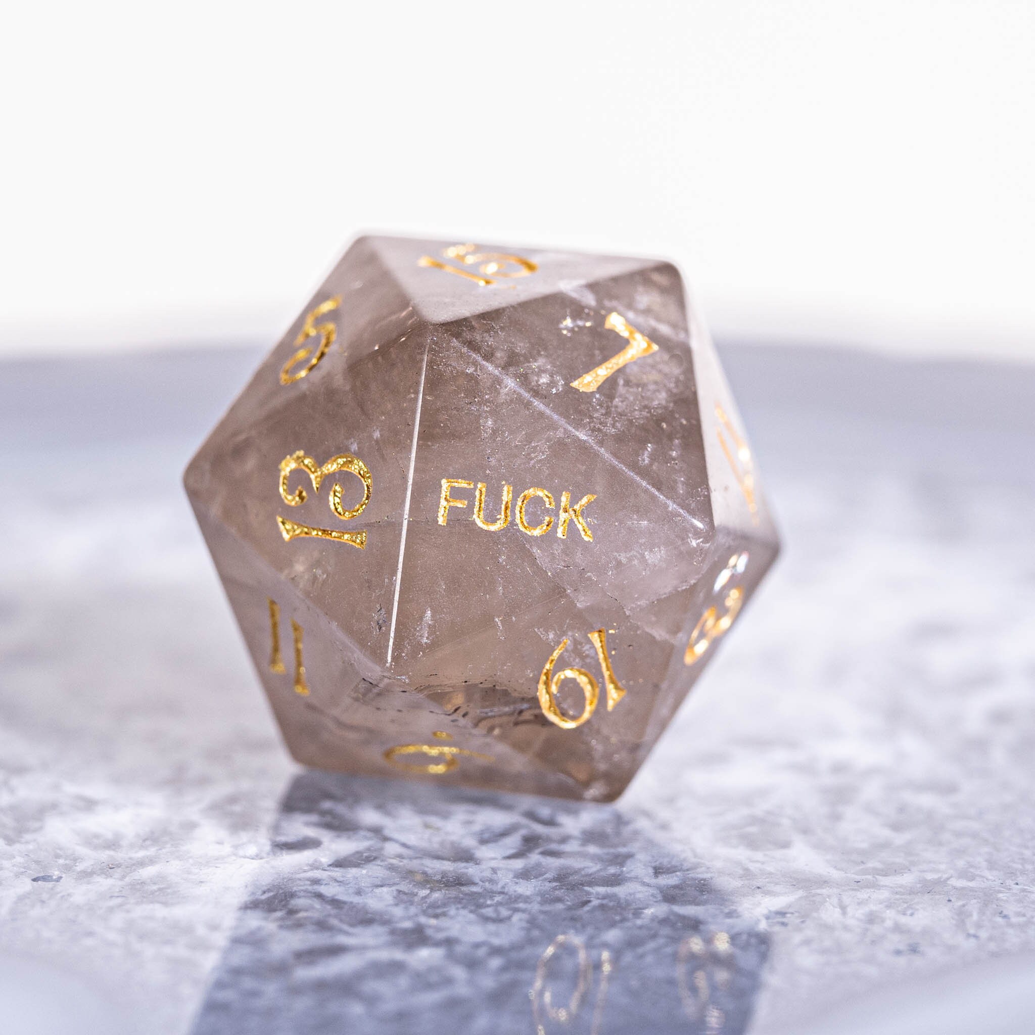 Full Set Smoky Quartz Polyhedral Dice Set Gemstone Dnd Dice - Etsy