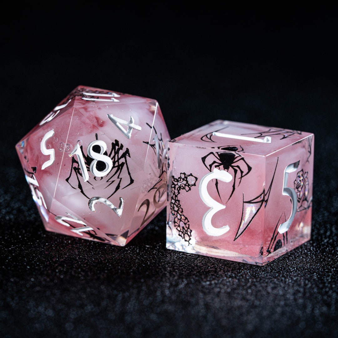 Dnd Dice Set Handmade Resin Sharp Edge Dice Polyhedral Dice Set Set ...