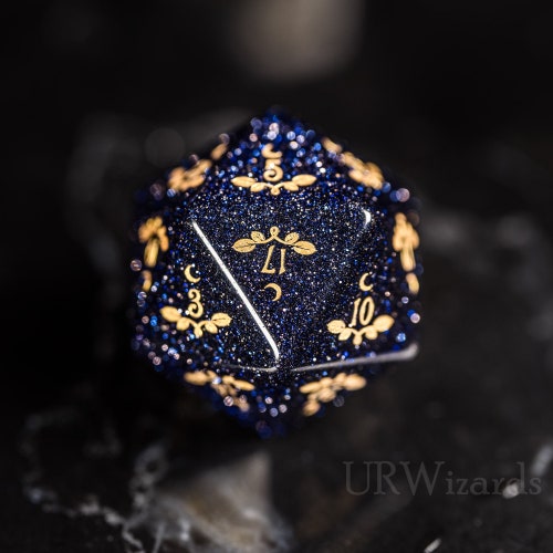 Full Set Blue Sandstone Polyhedral Dice Set Set Dungeons and - Etsy