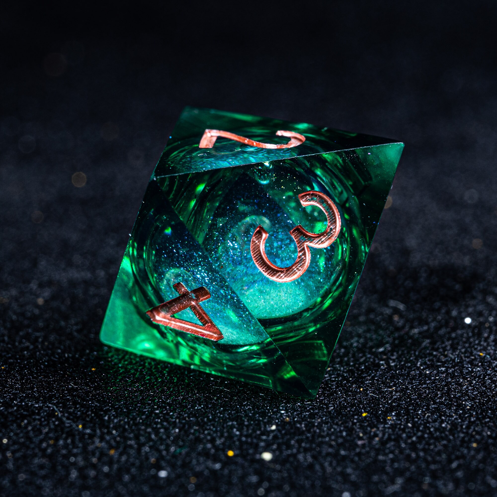 Full Set Handmade Resin Sharp Edge Dice Polyhedral Dice Set - Etsy UK