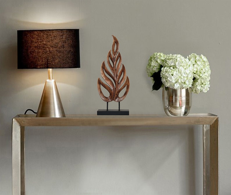 Handmade Leaf Cut Out Wooden Décor Made of Solid Acacia Wood | Etsy