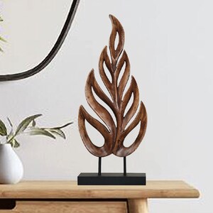 Handmade Leaf Cut Out, Wooden Décor Made of Solid Acacia Wood, Leaf on ...