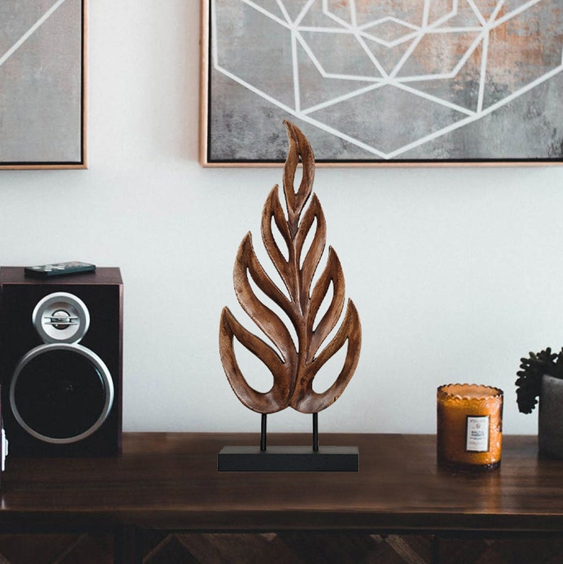 Handmade Leaf Cut Out Wooden Décor Made of Solid Acacia Wood - Etsy