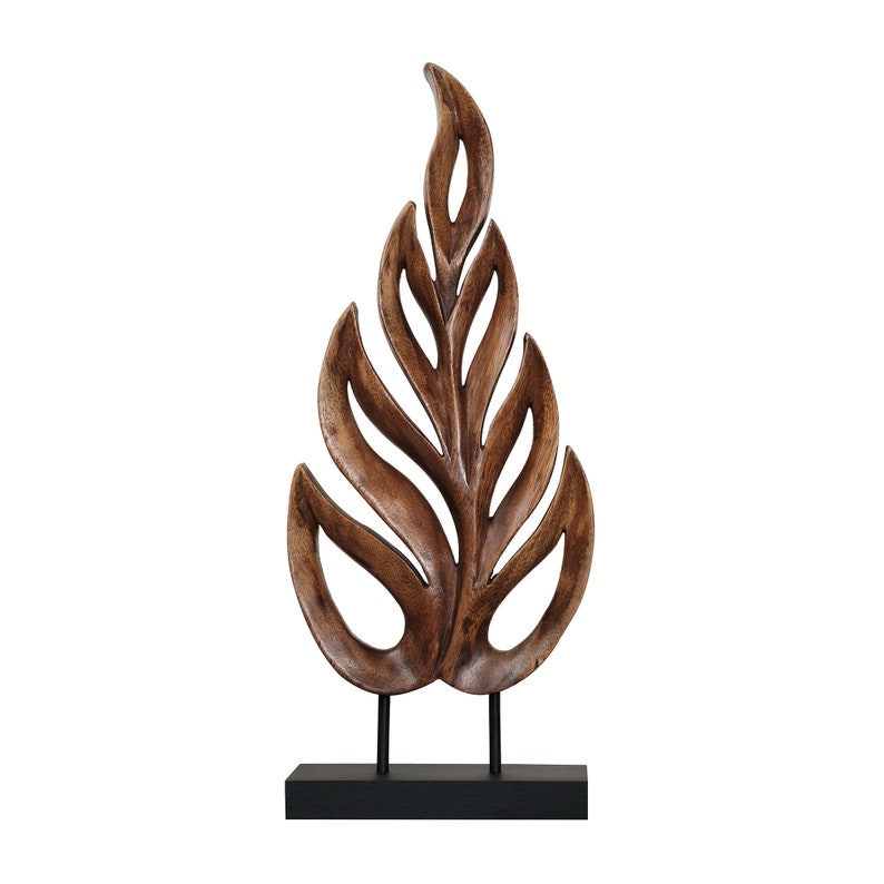 Handmade Leaf Cut Out Wooden Décor Made of Solid Acacia Wood - Etsy