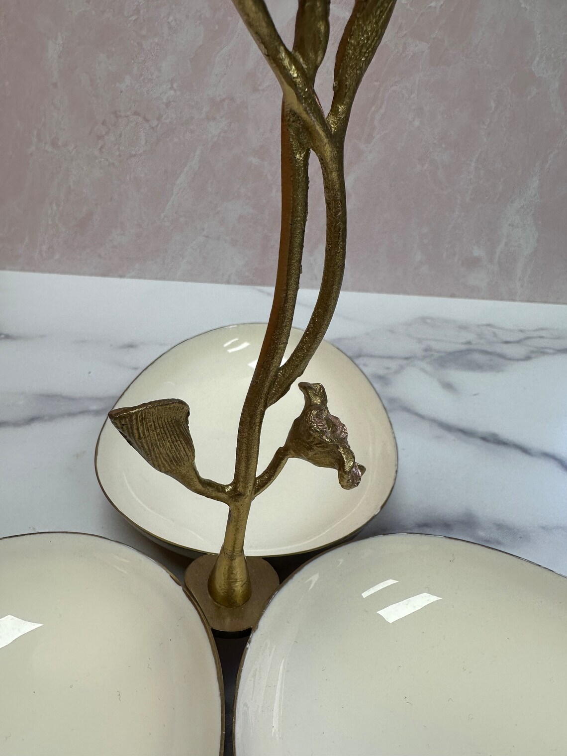 Kitchen Décor 3 Bowl Condiment Server-white Condiment Server - Etsy