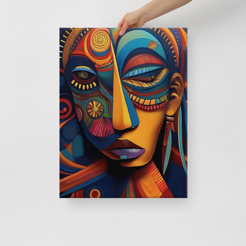 Cubism Tribal Woman Canvas Artwork 18x24 - Etsy