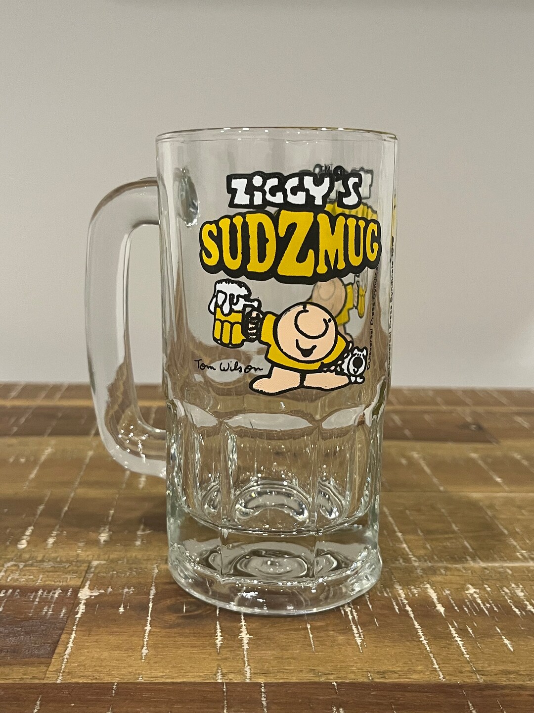 1979 Ziggy’s SUDZMUG, 70s Ziggy Beer Mug, Tom Wilson Ziggy Mug, Glass ...