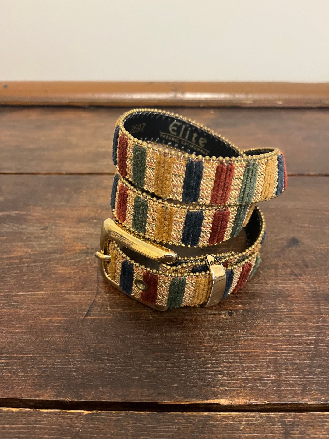90s Elite Multi-colored Belt, Elite Fresno, CA Belt, Tapestry Belt ...