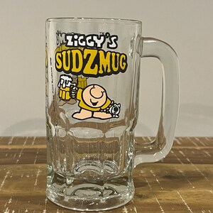 1979 Ziggy’s SUDZMUG, 70s Ziggy Beer Mug, Tom Wilson Ziggy Mug, Glass ...