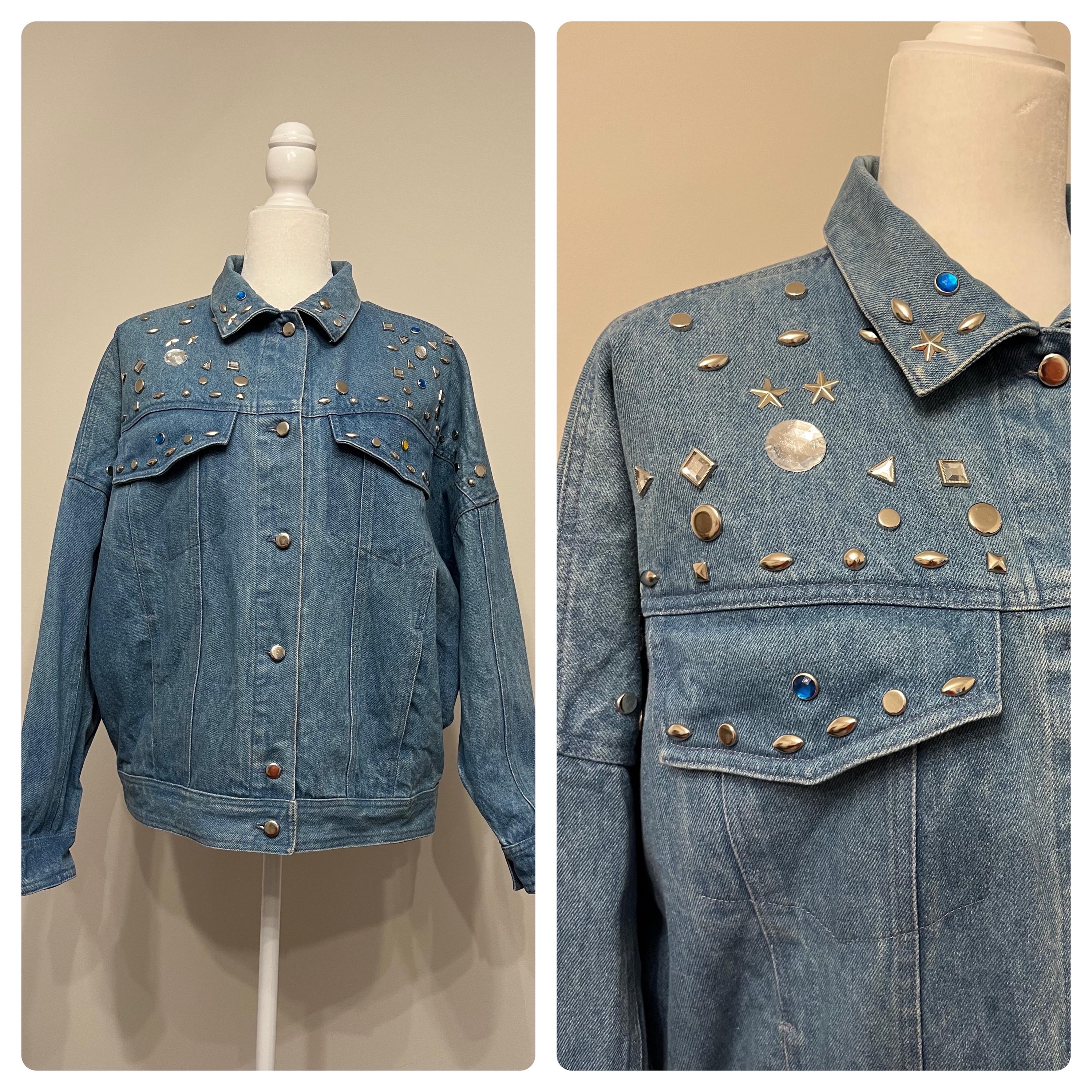 80s Embellished Denim Jacket, SBII by Bitterman Denim Jacket 80s Embellished Denim Jacket, SBII by Bitterman Denim Jacket