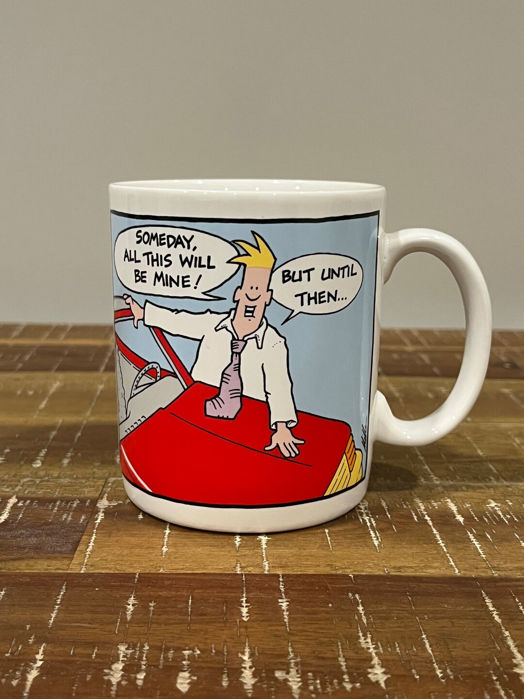 1994 Dave in the Comics Mug, Funny Car Payment Mug, 90s Humorous Mug ...