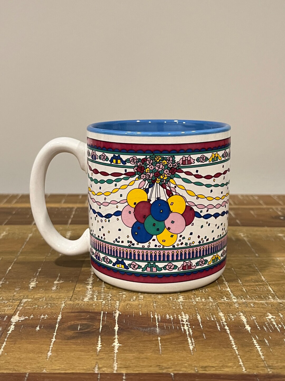 80s Balloon Mug, 1989 Balloon Celebration Mug, Peaches 1989 Fib Mug ...