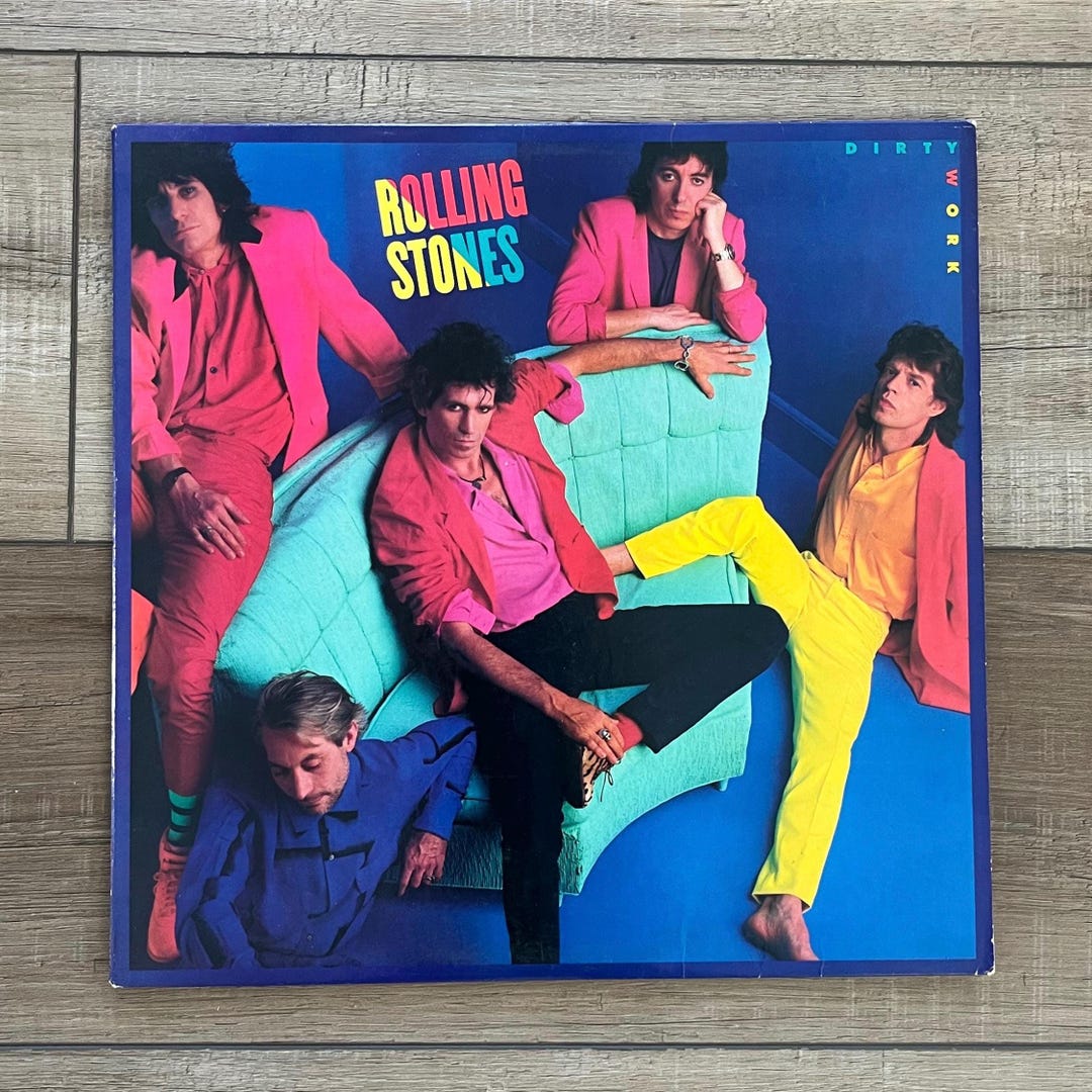 Rolling Stones Dirty Work Album, 1986 Rolling Stones Album, Rolling ...