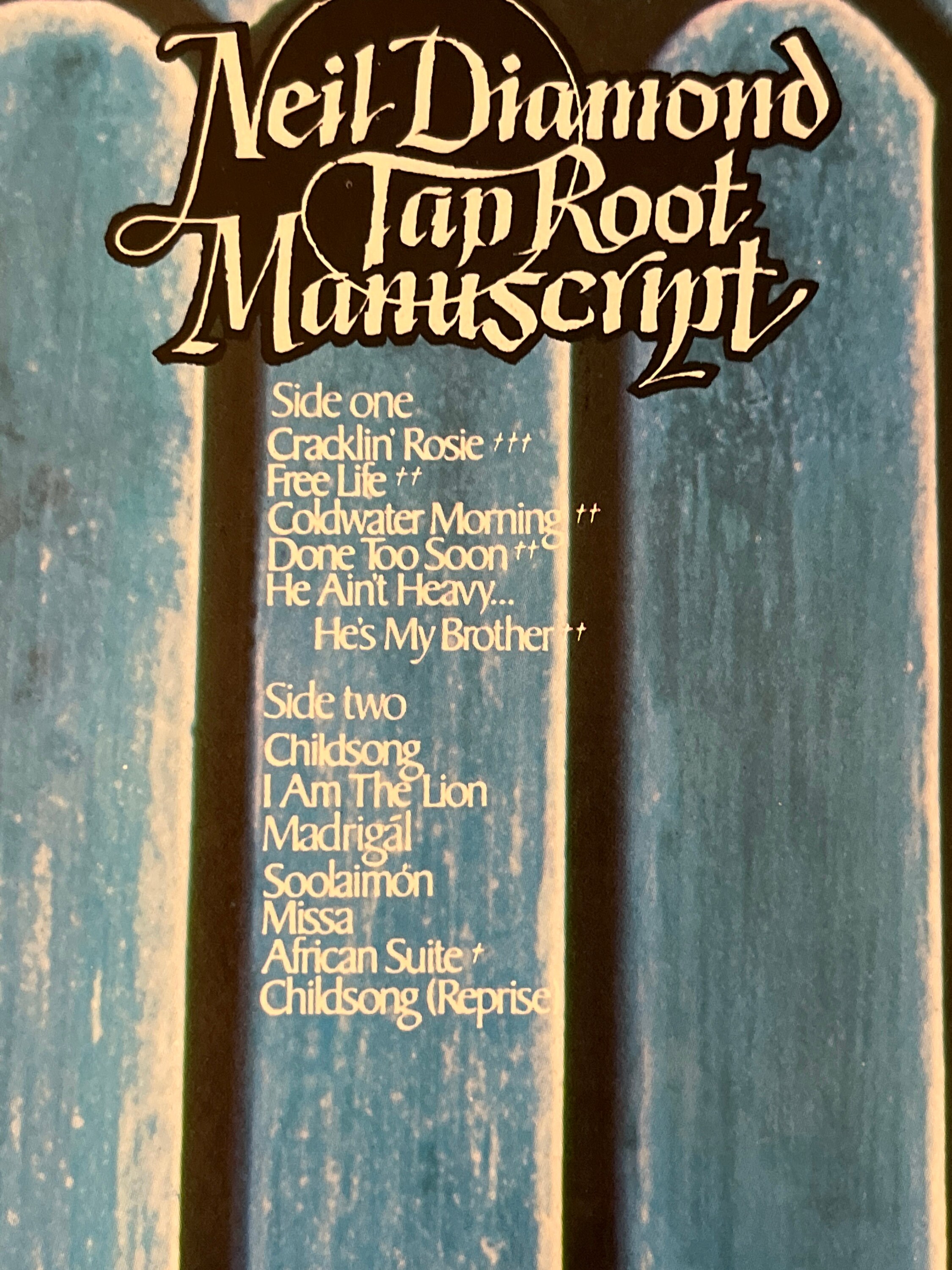 Neil Diamond Tap Root Manuscript, 1980 Re-issue of 1970 Album, Neil ...