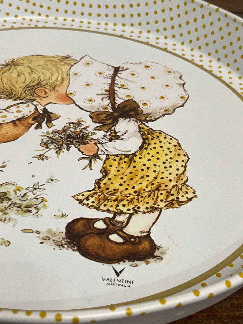 70s Sarah Kay Decorative Tray Valentine Australia Tray 12 - Etsy