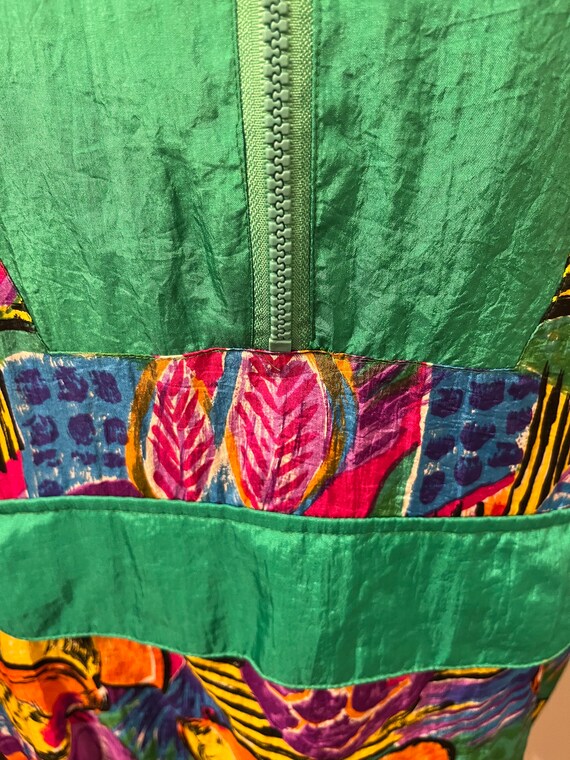 80s 90s Avait Sport track jacket, colorful green wind… - Gem