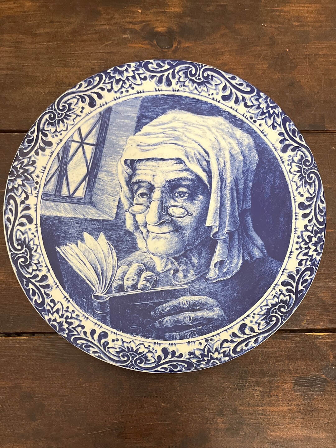 Delft Fisherman’s Wife Plate, Boch Freres La Louviere Belgium Plate, 11 ...