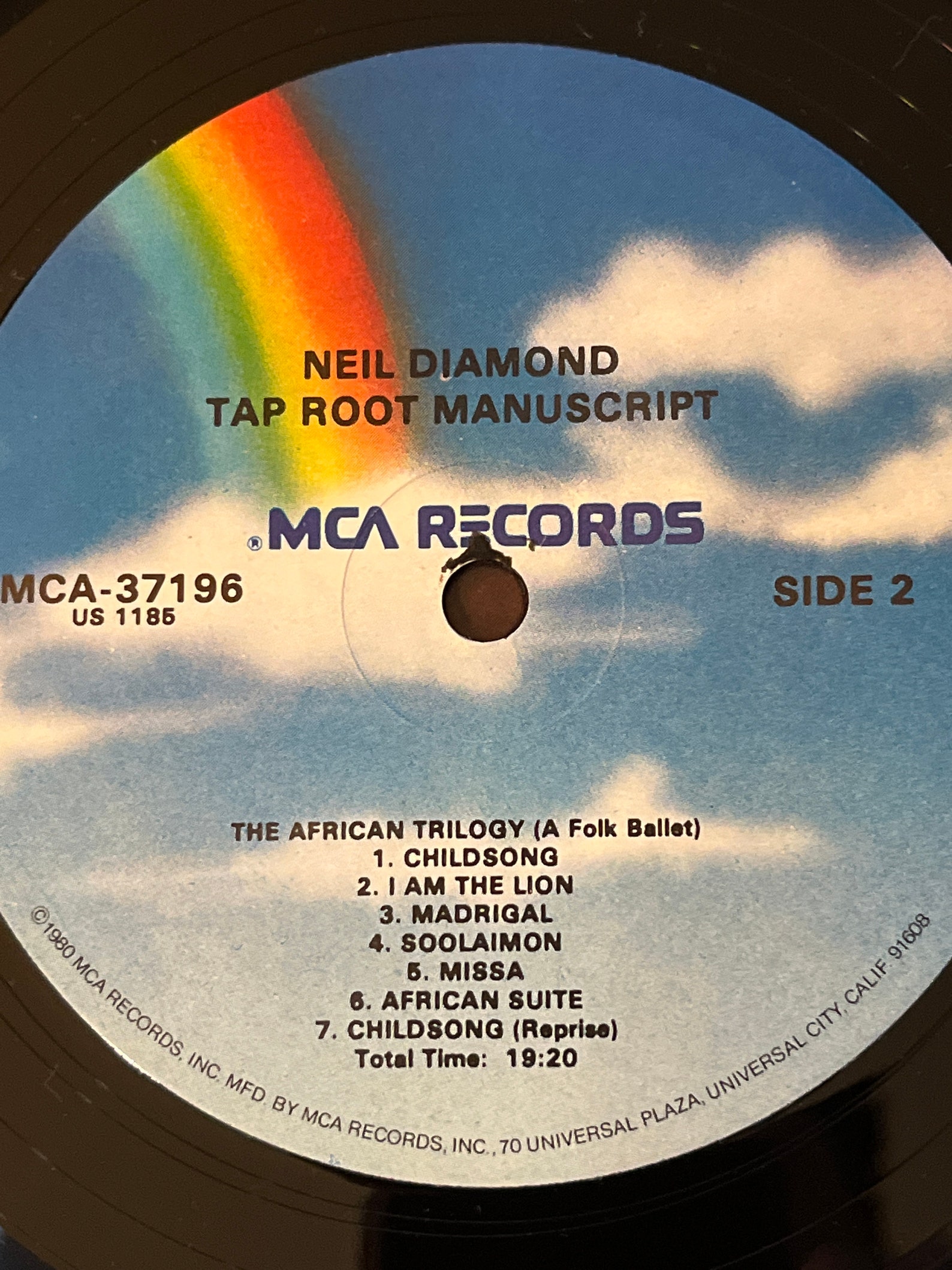 Neil Diamond Tap Root Manuscript, 1980 Re-issue of 1970 Album, Neil ...
