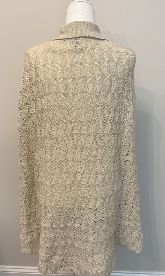 60s Sherry Gale gold metallic cape, beige & gold ponc… - Gem 60s Sherry Gale gold metallic cape, beige & gold ponc… - Gem
