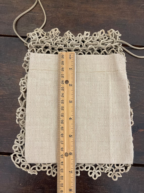 Antique tatted reticule, 1800s Victorian reticule, an… - Gem