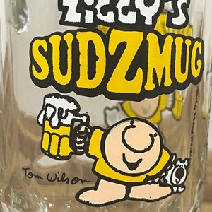1979 Ziggy’s SUDZMUG, 70s Ziggy Beer Mug, Tom Wilson Ziggy Mug, Glass ...