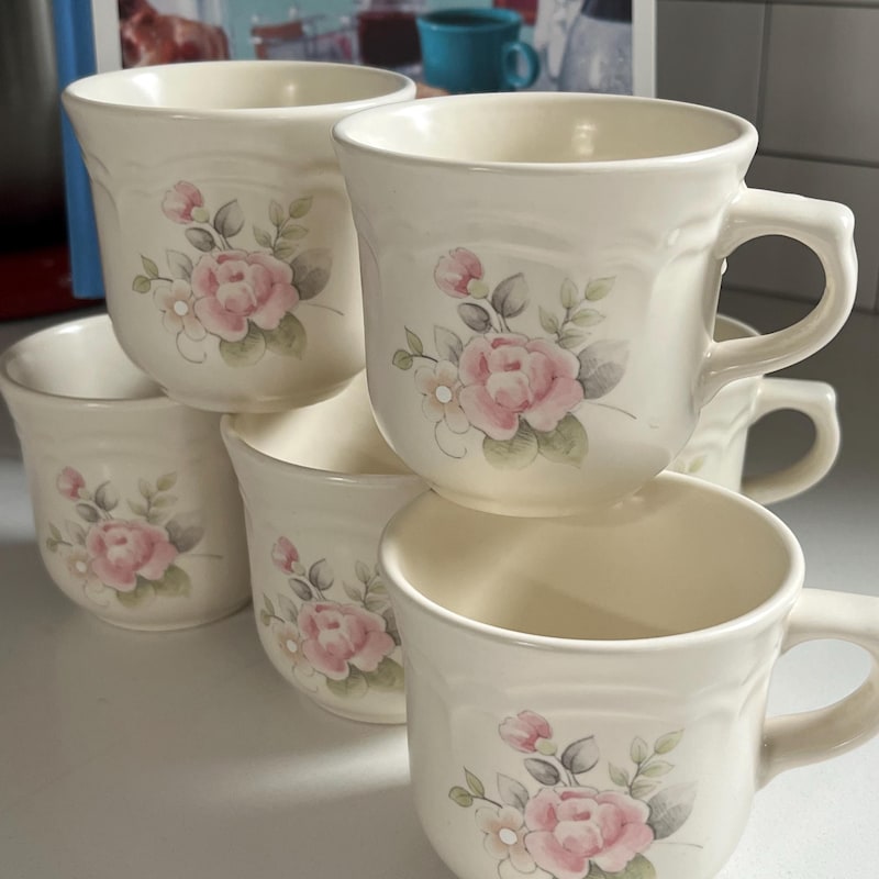 Pink Rose Tea Cup - Etsy