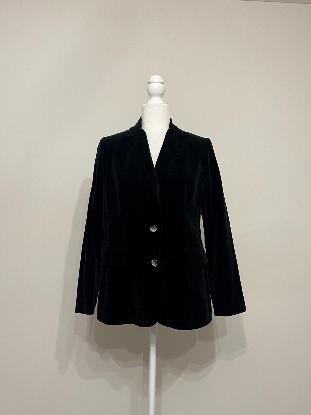 70s Koret Black Velvet Blazer, Black Velvet Jacket, Rocker Mod Blazer ...