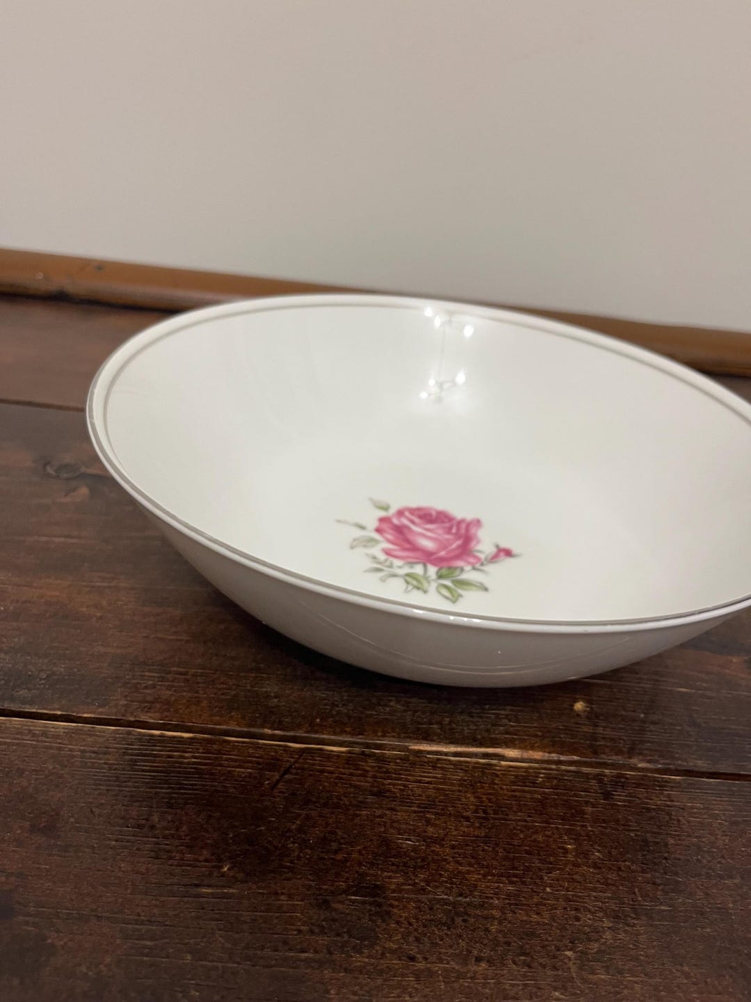 Imperial Rose Serving Bowl, Pink Rose Vegetable Bowl, Floral Bowl ...