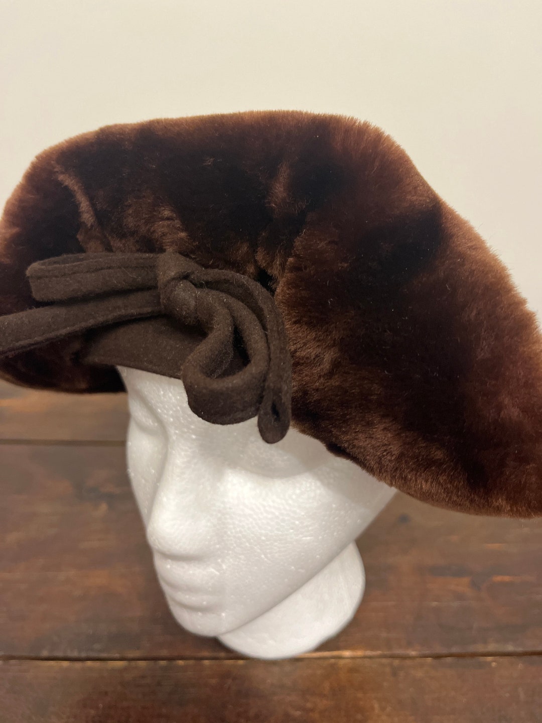 1940s Brown Fur Felt Hat, New York Creations Hat, Brown Felt & Fur Hat ...
