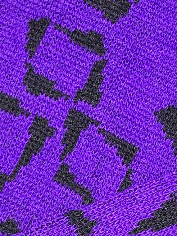 NOS 80s purple abstract cardigan, IF Industries Knits… - Gem