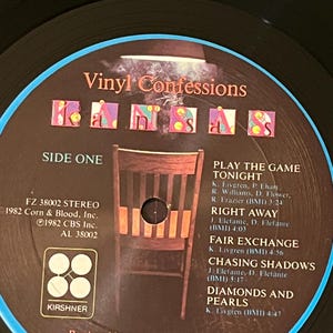 Kansas Vinyl Confessions Album, 1982 Kansas Album, Kansas Vinyl, Kansas ...