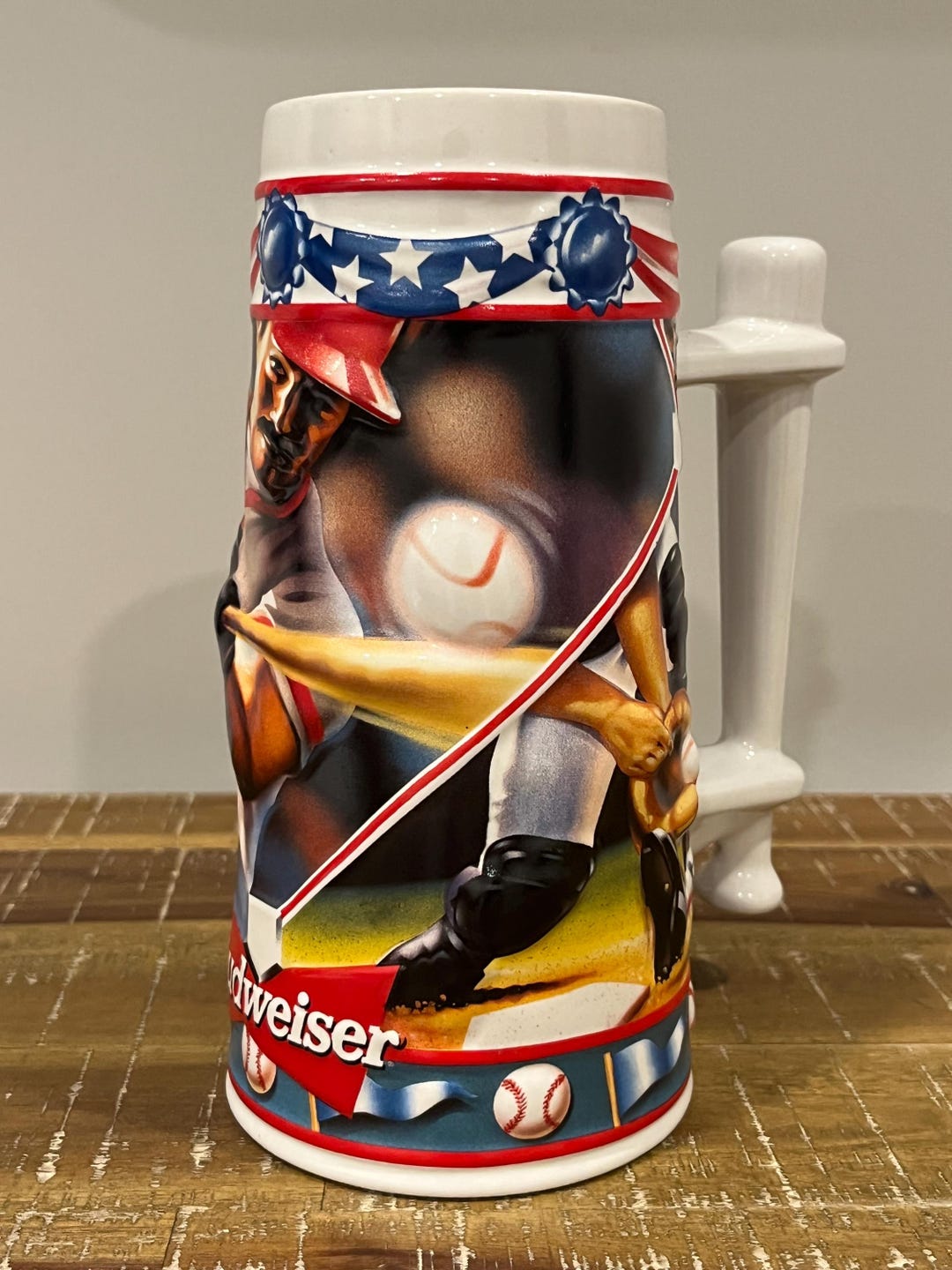 1996 Budweiser Play Ball Stein, Vintage Baseball Stein, Budweiser ...