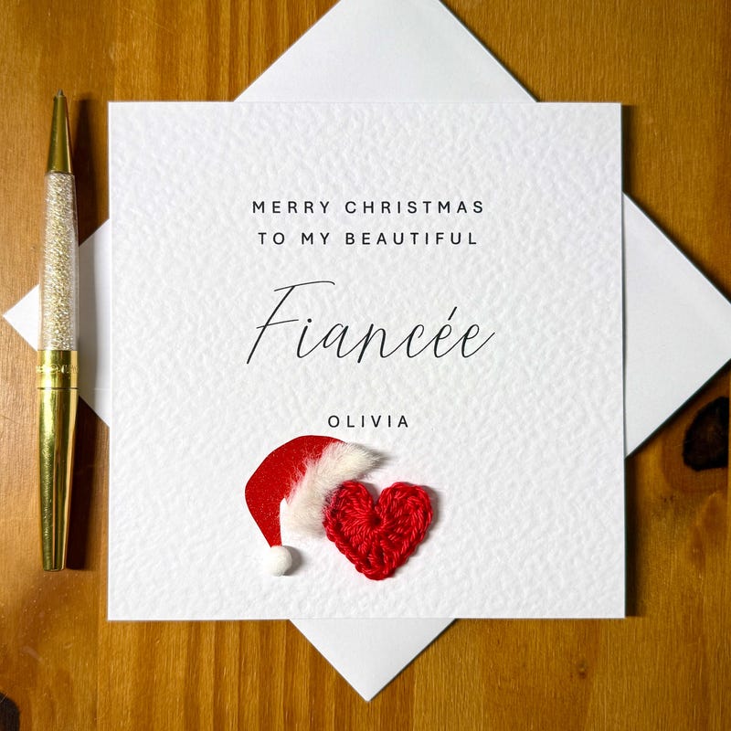Fiancee Card Christmas - Etsy