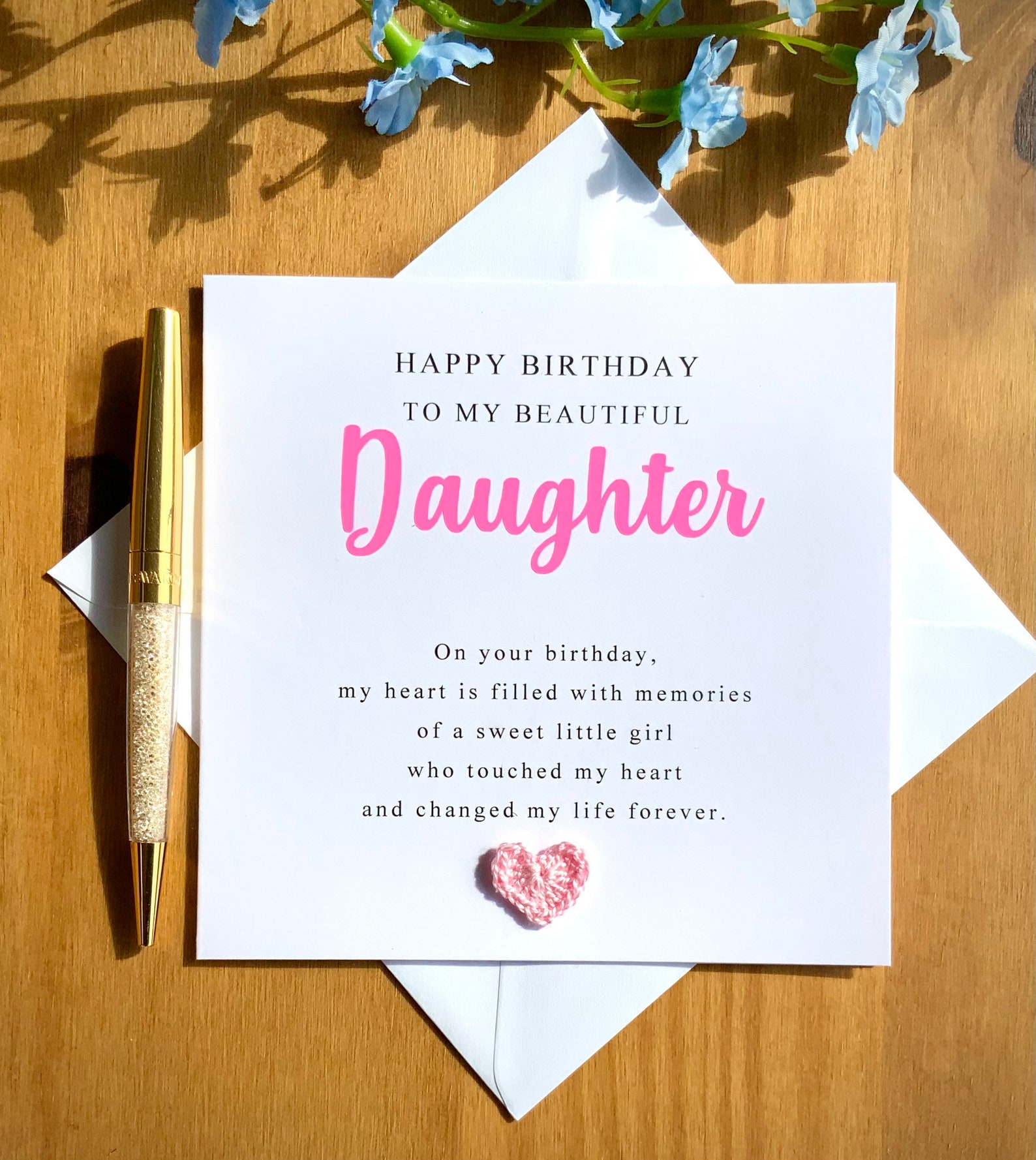 Daughter Birthday Card Sentimental Words for Daughter - Etsy UK